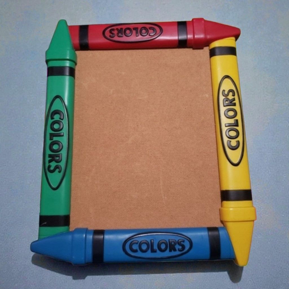 Us Vintage | Office | Vintage 8s 90s Crayons Frame Primary Colors Pin ...